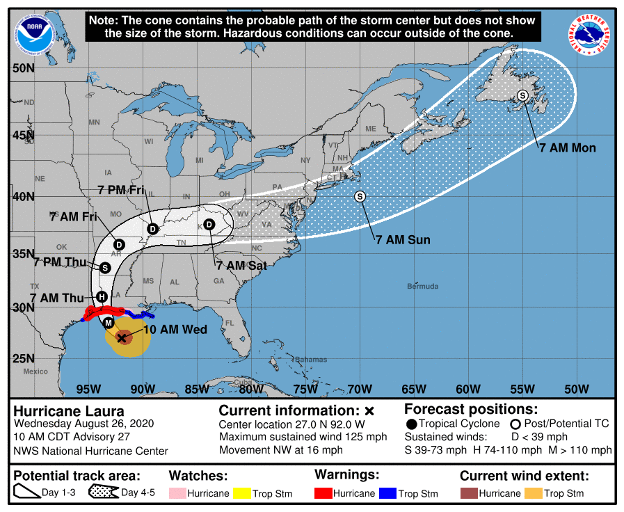Hurricane Laura – Path After Landfall Will Impact Many - Constant Water